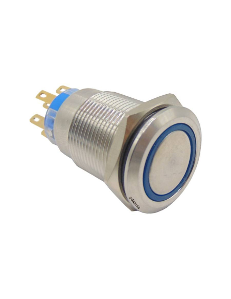 Vandal resistant luminous push button 19mm 1 green contact | ADAJUSA ...