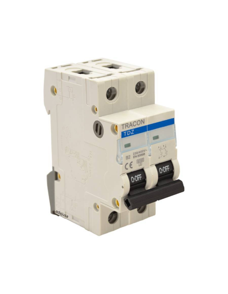 Magnetothermal switch 2 poles 16A Curve D Tracon TDZ-2D-16 | ADAJUSA ...